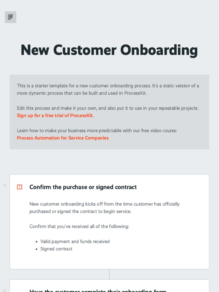 New Customer Onboarding Template | PDF | Computing | Business