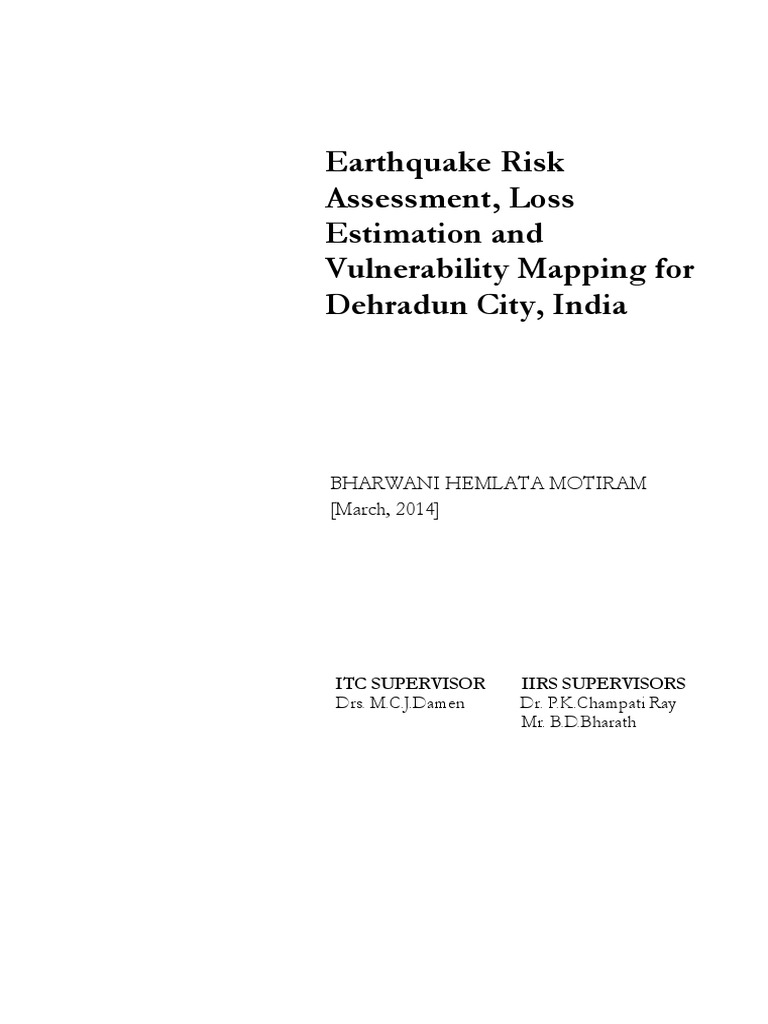 Earthquake Risk Assessment | PDF | Earthquakes | Solid Mechanics