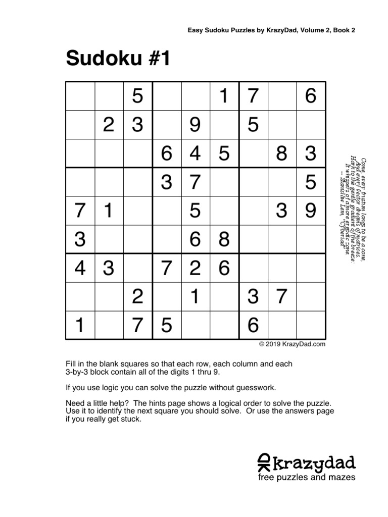 Sudokusfileskd Sudoku Ez2 8 V2 Pdf Pdf Recreational Mathematics