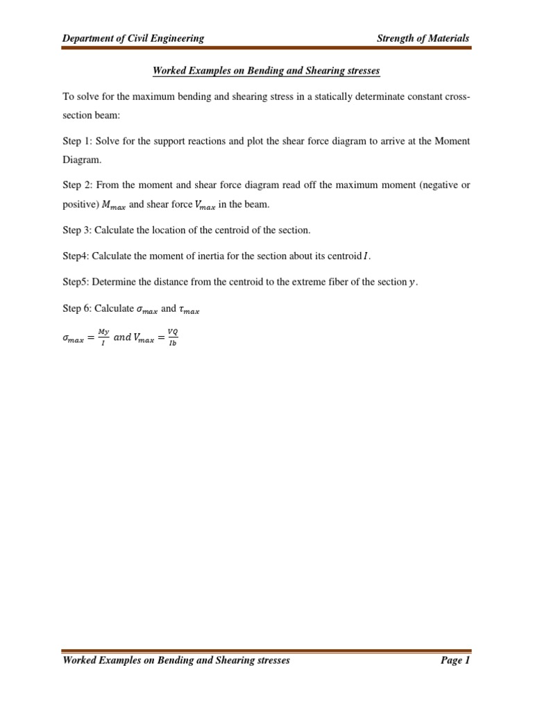 SOM Examples On CH-3 | PDF | Bending | Beam (Structure)
