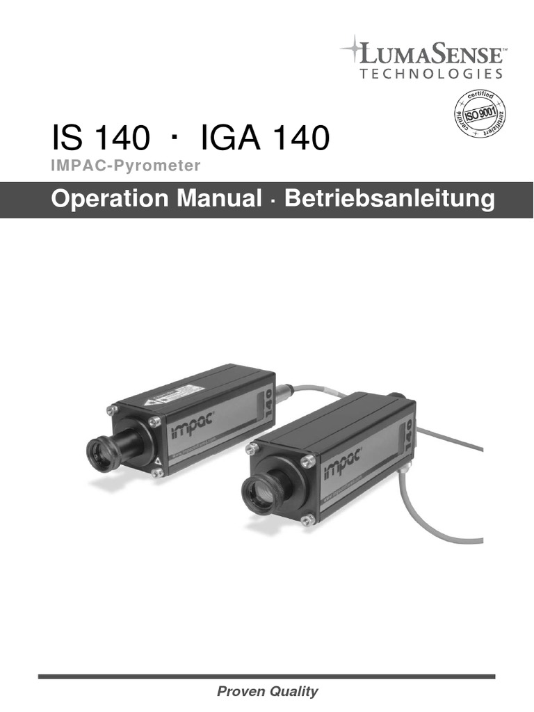 IS140 - IGA140 - PB Manual | PDF | Aperture | Power Supply