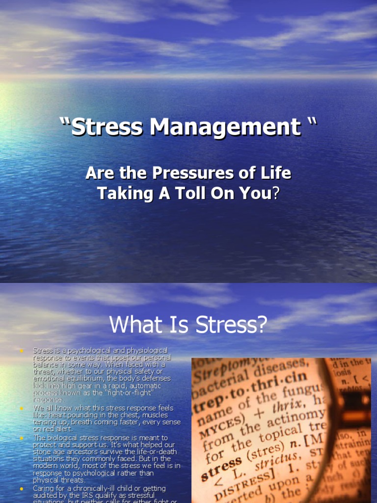Stress Management 01 | PDF | Breathing | Fight Or Flight Response