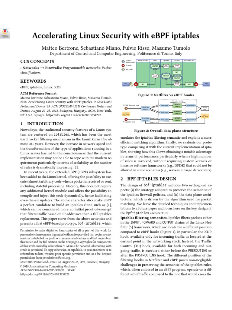 Fast Firewall Linux Ebpf Pdf Port Computer Networking Transmission Control Protocol