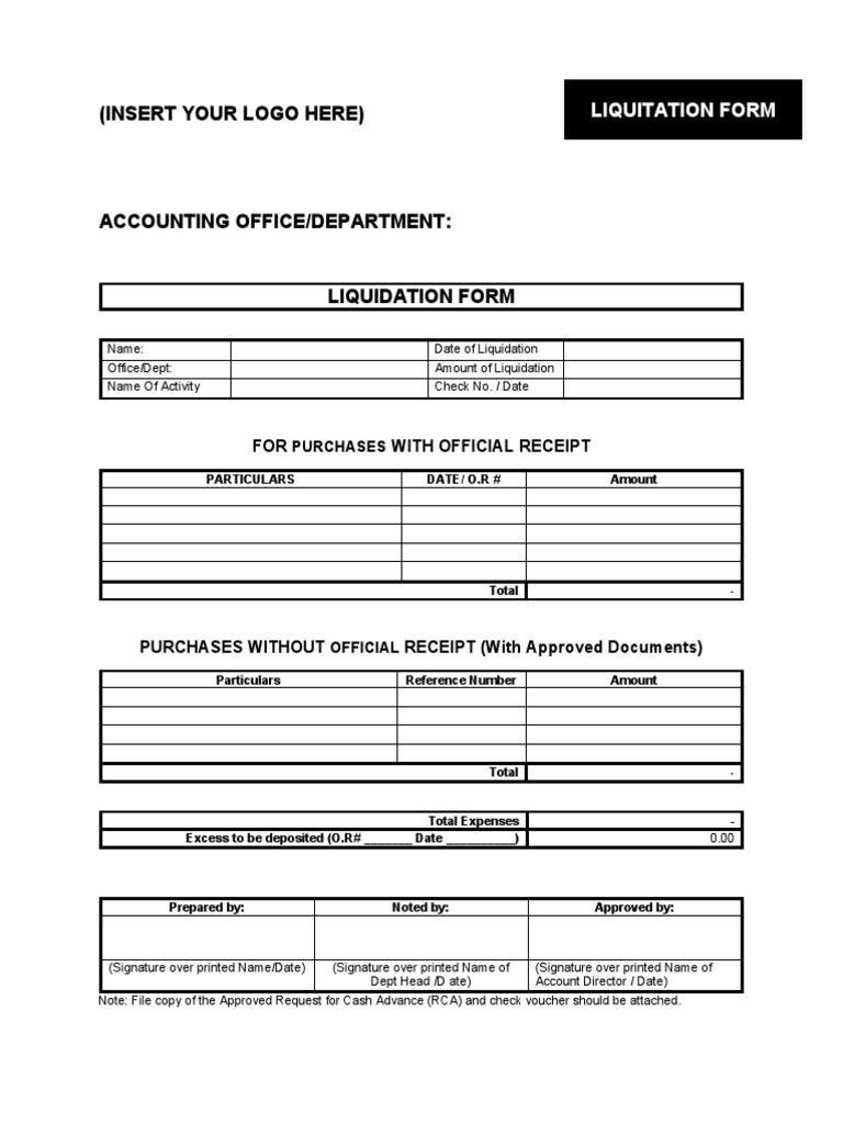 Liquidation Form | PDF
