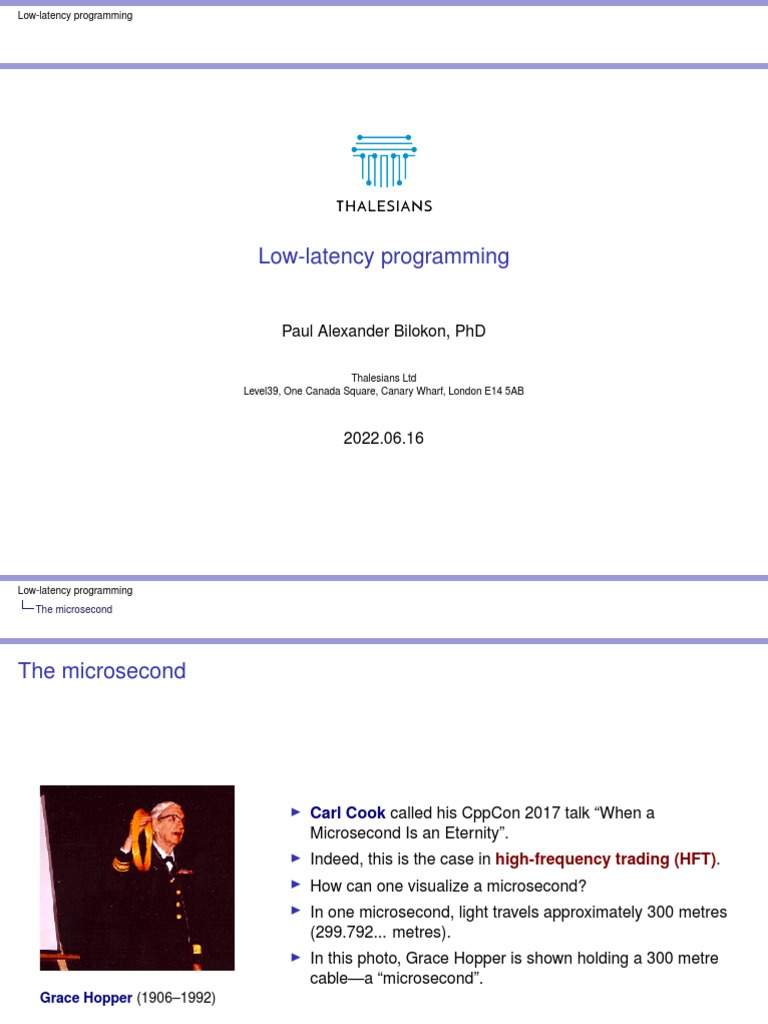 11 Low Latency Programming | Download Free PDF | Computer Engineering | Software Development