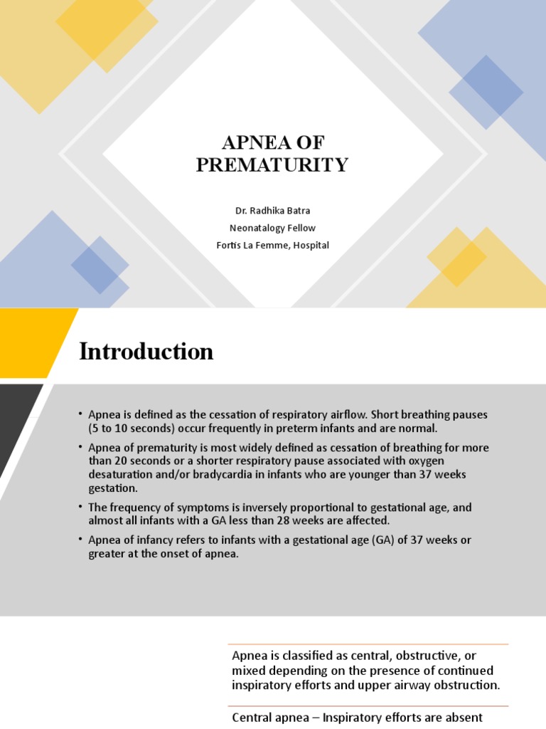 Understanding Apnea of Prematurity | PDF | Preterm Birth | Apnea