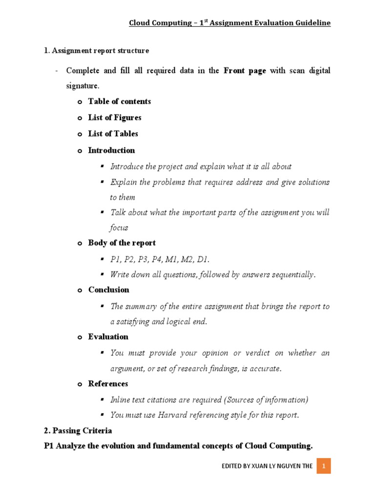 NTXLy Unit 16 Cloud Computing Guideline For Assignment 1 | PDF | Cloud Computing | Computing