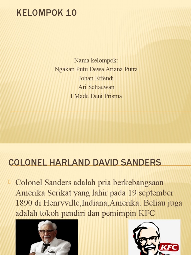 KELOMPOK 10 PPT KFC | PDF