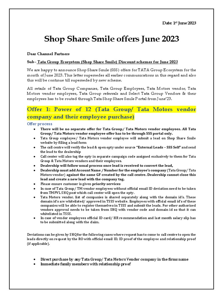 Shop Share Smile - June2023 Scheme Letter | PDF | Invoice | Value Added Tax