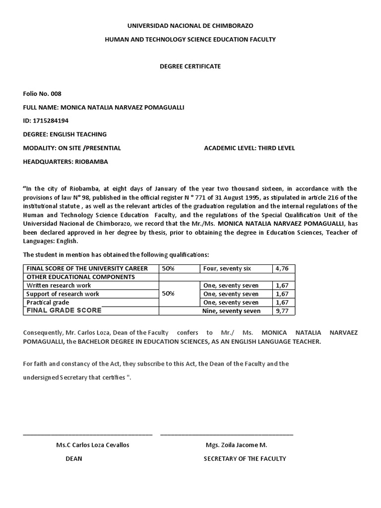 SCRIPT Translation | PDF | Academic Degree | Linguistics