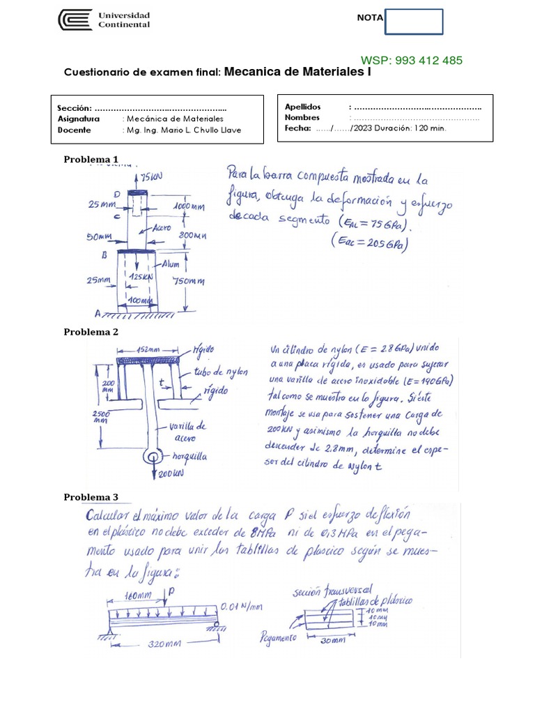 Cuestionario Final Rev 01 | PDF