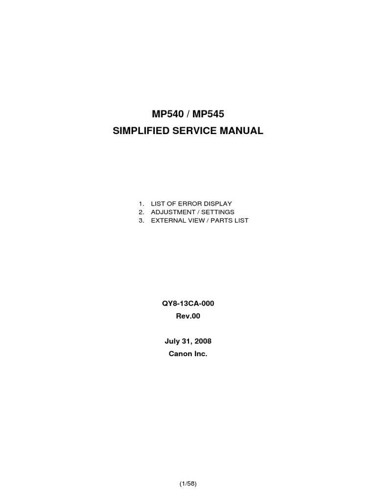 mp540 SSM | PDF | Printer (Computing) | Image Scanner