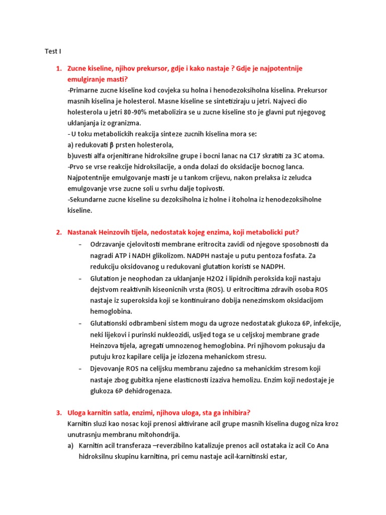 Biohemija II Djeca | PDF
