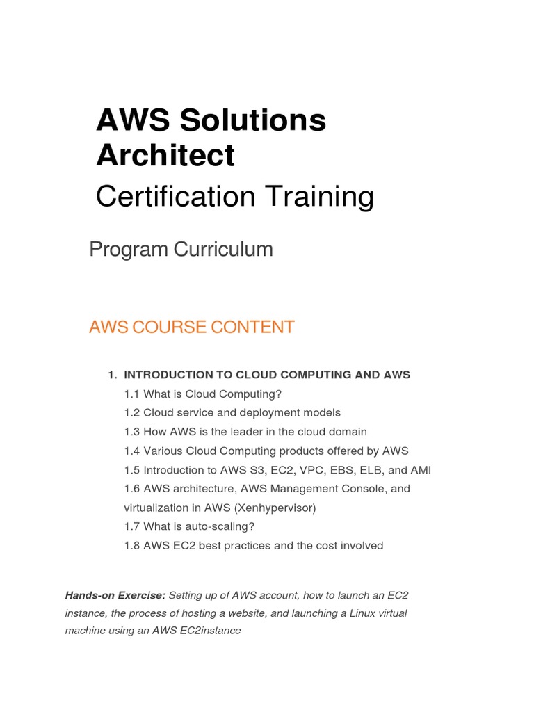AWS Solutions Architect-Associate | PDF | Cloud Computing | Online Services