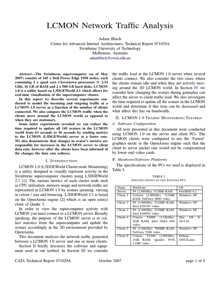 LCMON Network Traffic Linux | PDF | Server (Computing) | Microsoft Windows