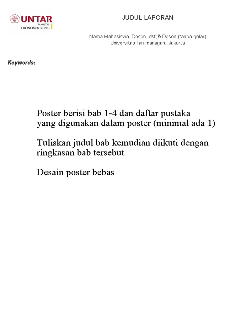 Contoh Template Poster | PDF