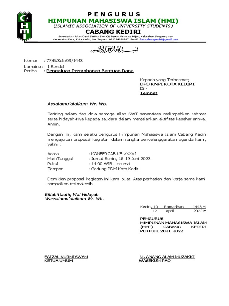 Surat Permohonan Revisi | PDF