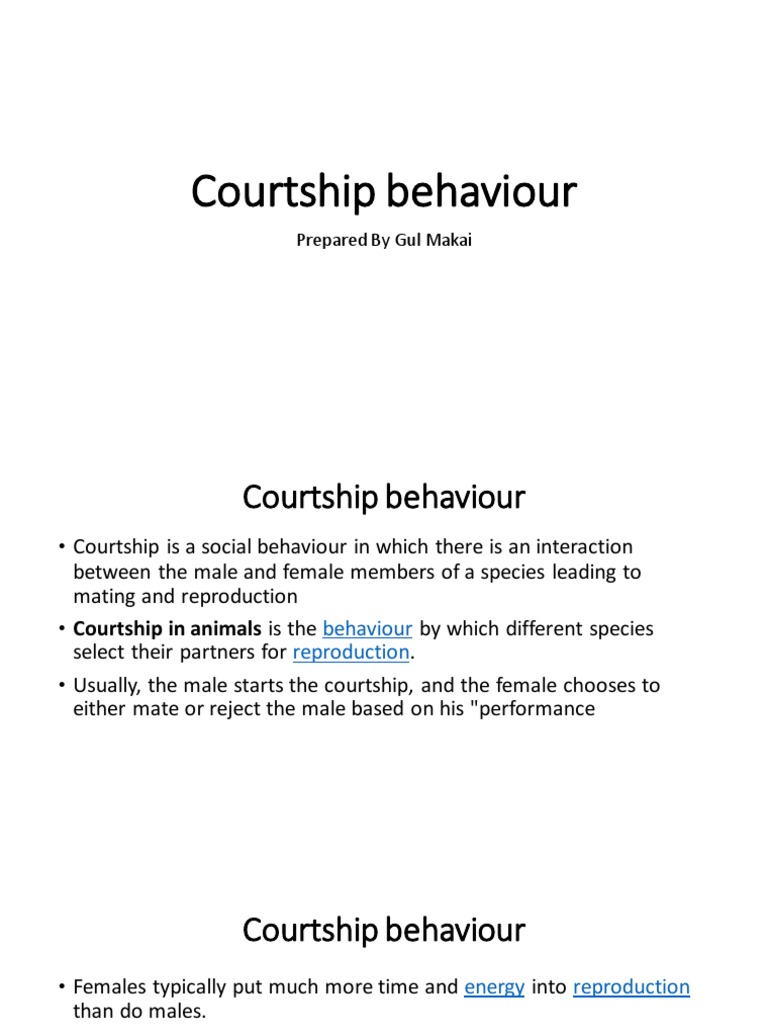 Courtship Behaviour | PDF | Birds | Sexuality