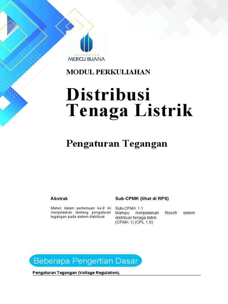 Modul 9 DTL - Pengaturan Tegangan | PDF