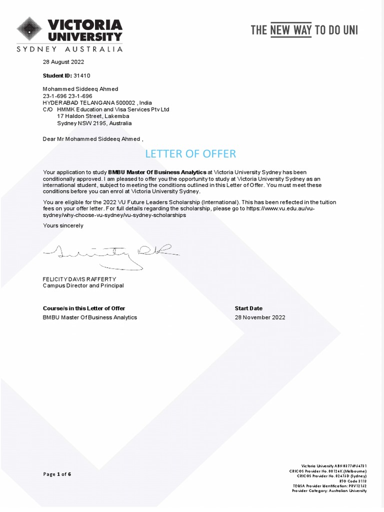 Conditional_OfferLetter_31410_31410_20228285916 | PDF | Academic Term ...