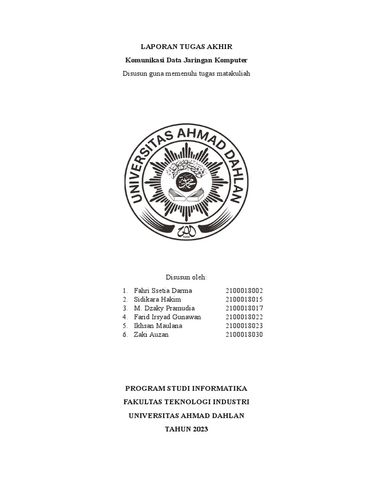 Laporan Tugas Akhir KDJK | PDF