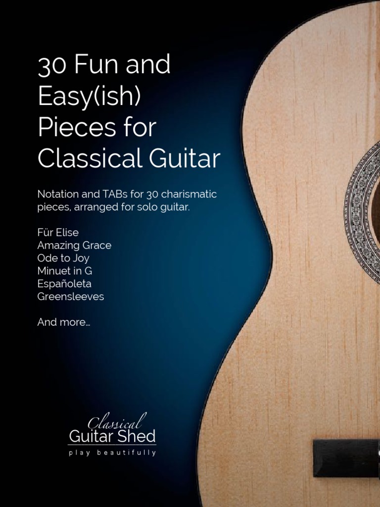 Easy Classical Guitar Pieces PDF | PDF | Rhythm | Musical Compositions
