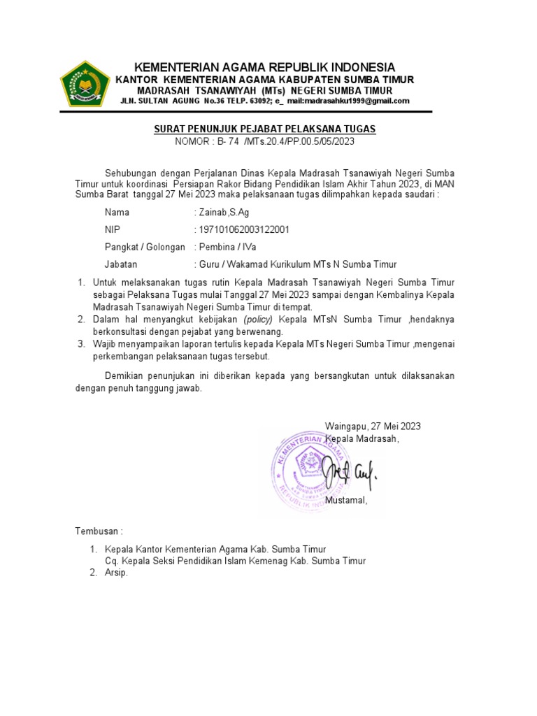Surat Plh 27 Mei 2023 | PDF