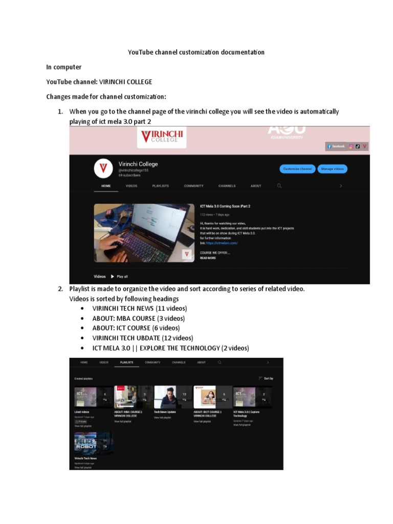 Documentation Pdf Educational Technology You Tube