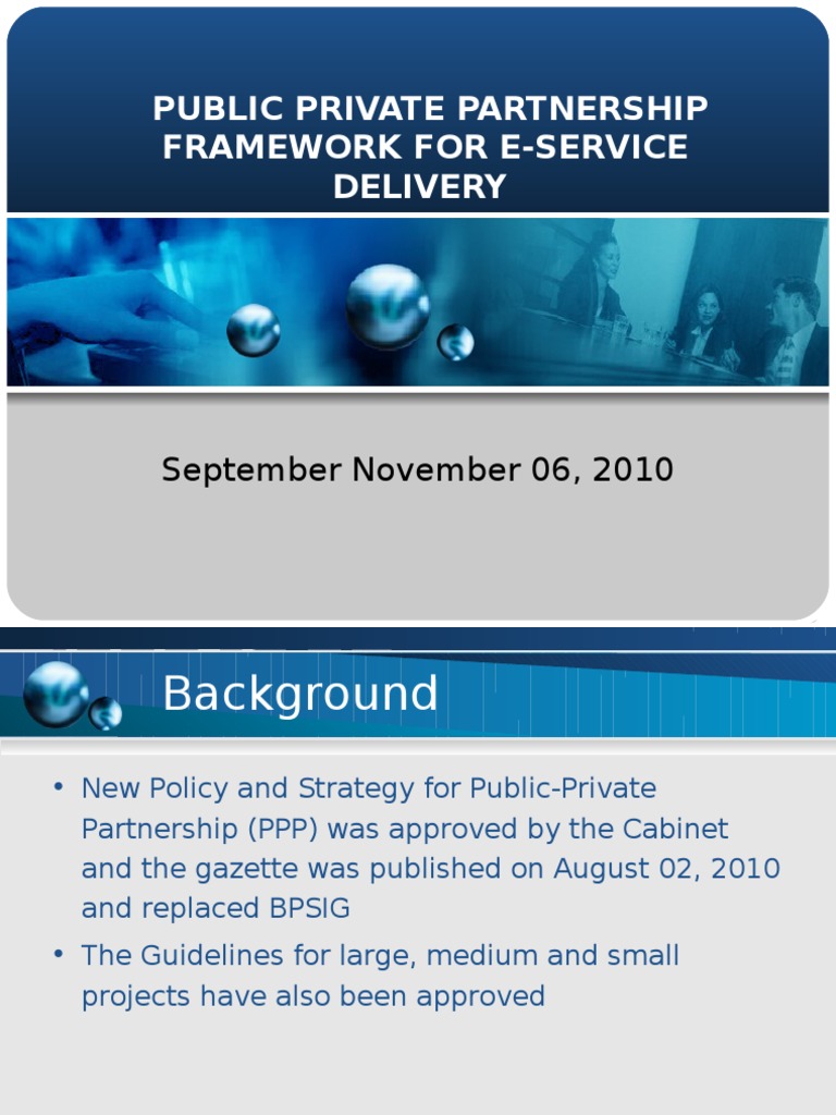 Public Private Partnership: Framework For E-Service Delivery | PDF ...