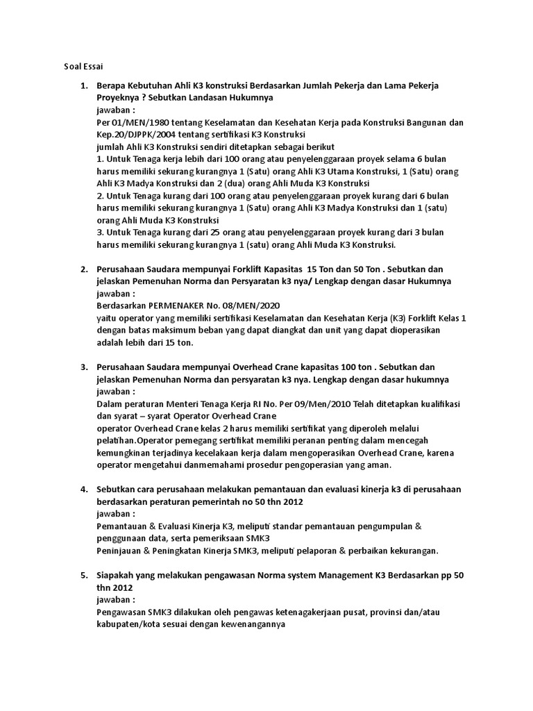 Soal Essai | PDF