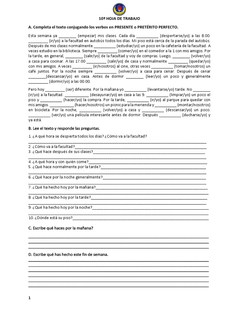 10 Hoja de Trabajo | PDF