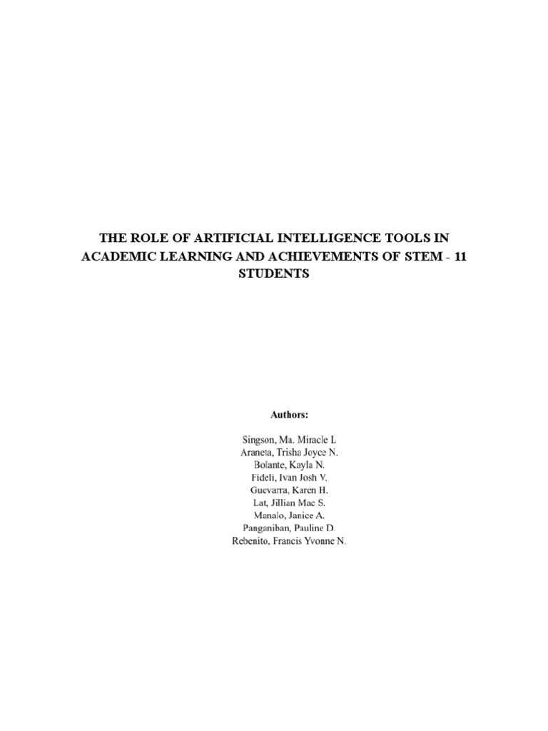 Ai Tools Enhancing Stem Education Pdf Artificial Intelligence