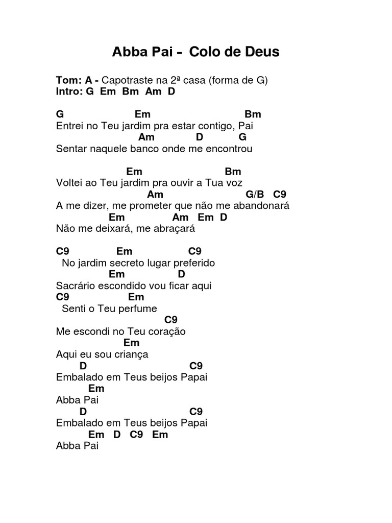 Abba Pai - Cifra | PDF