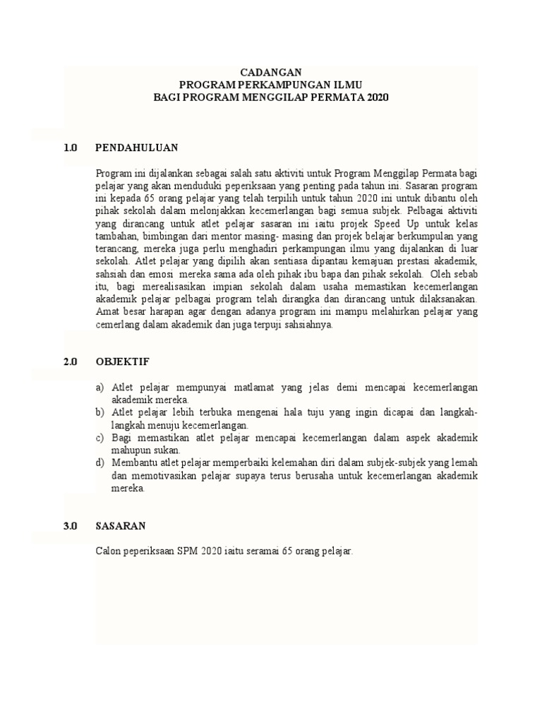 Kertas Kerja Menggilap Permata 2020 | PDF