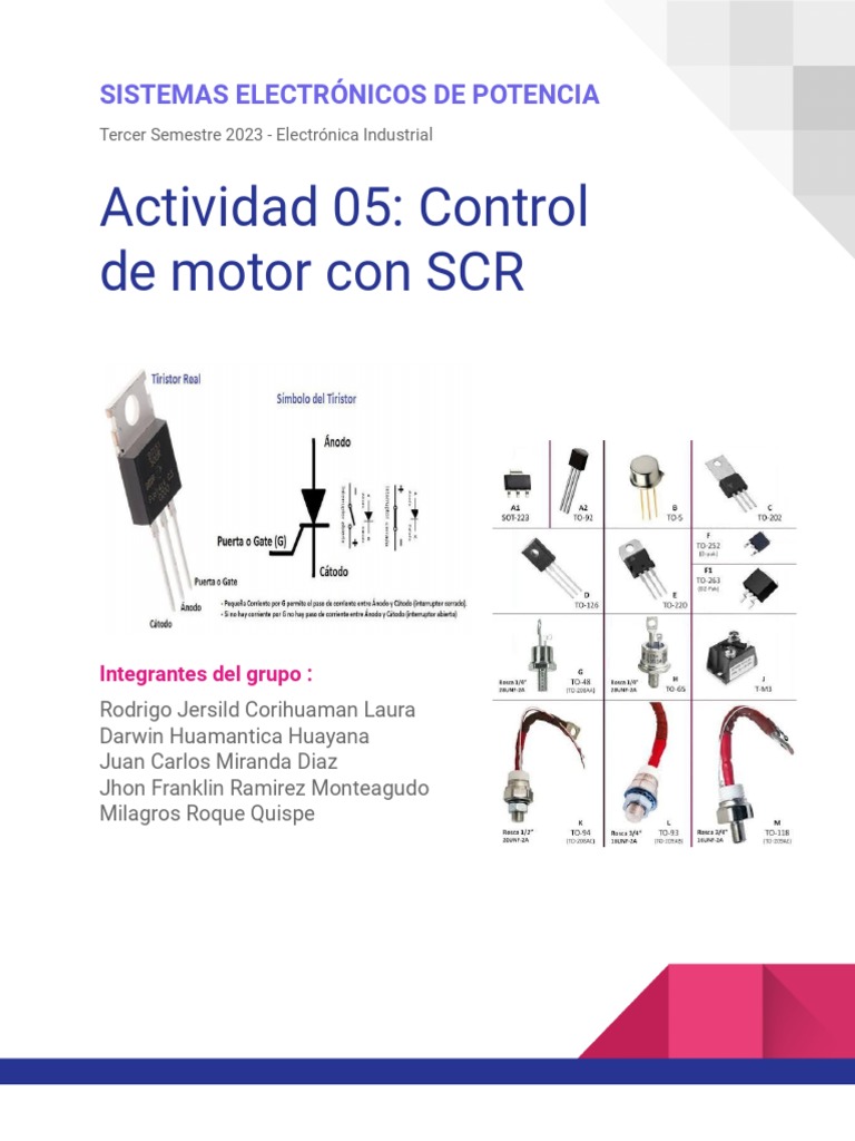 Actividad 05 Control de Motor Con SCR | PDF