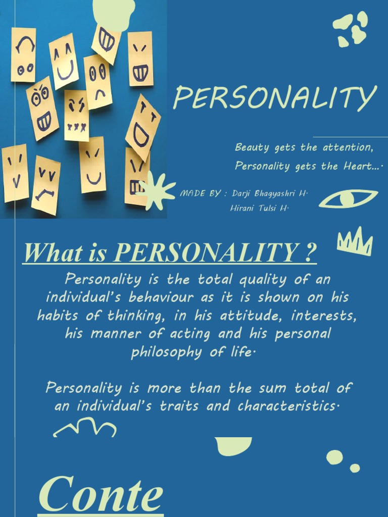 PERSONALITY | PDF | Psychology | Psychological Concepts