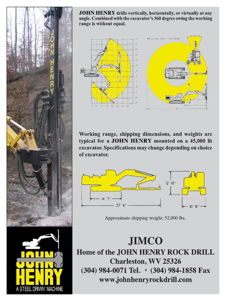 Equipo Perforador John Henry SP-20 sobre Cat 320C | PDF