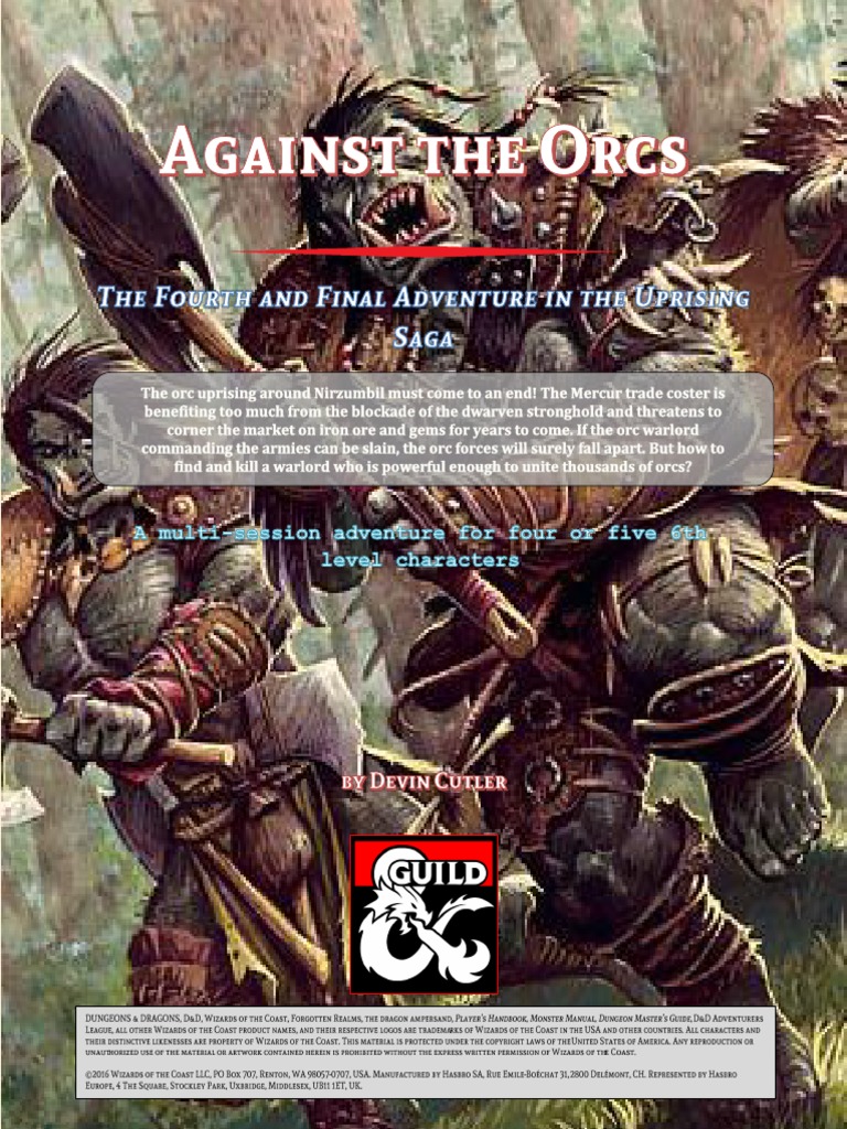 Final Adventure: Against the Orcs | PDF | Dwarf (Dungeons & Dragons)