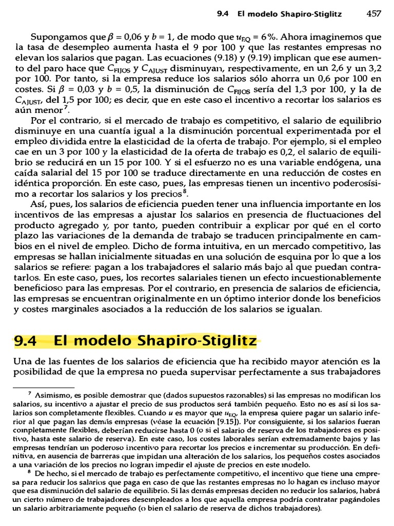 El Modelo de Shapiro | PDF | Desempleo | Probabilidad