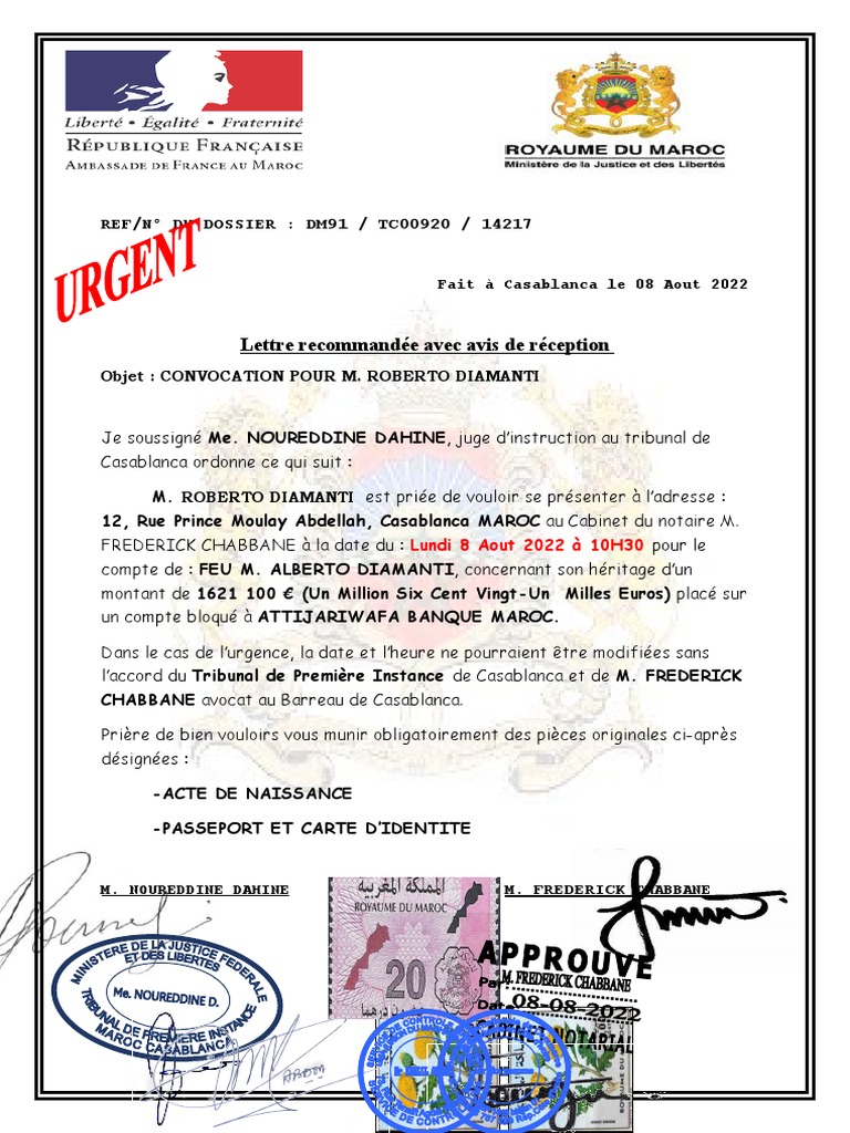 Convocation Notaire | PDF