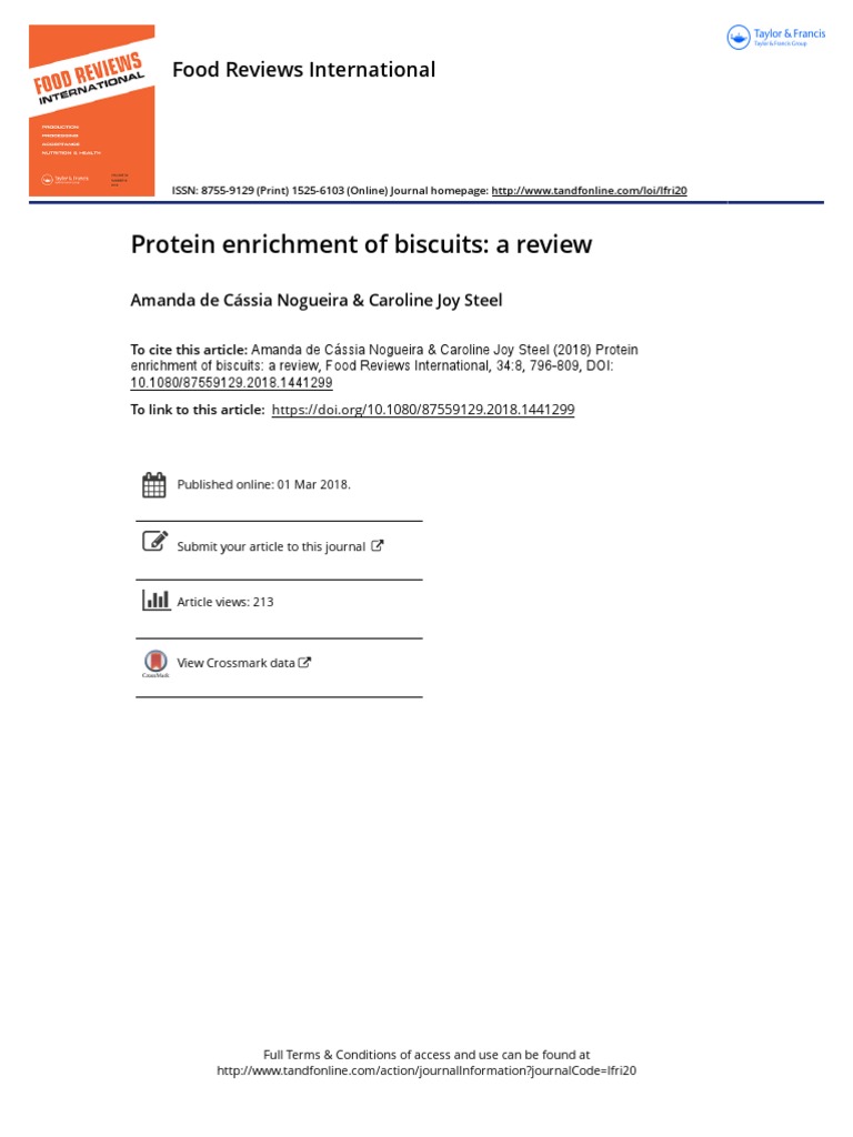 Protein Enrichment of Biscuits | PDF | Fat | Soybean
