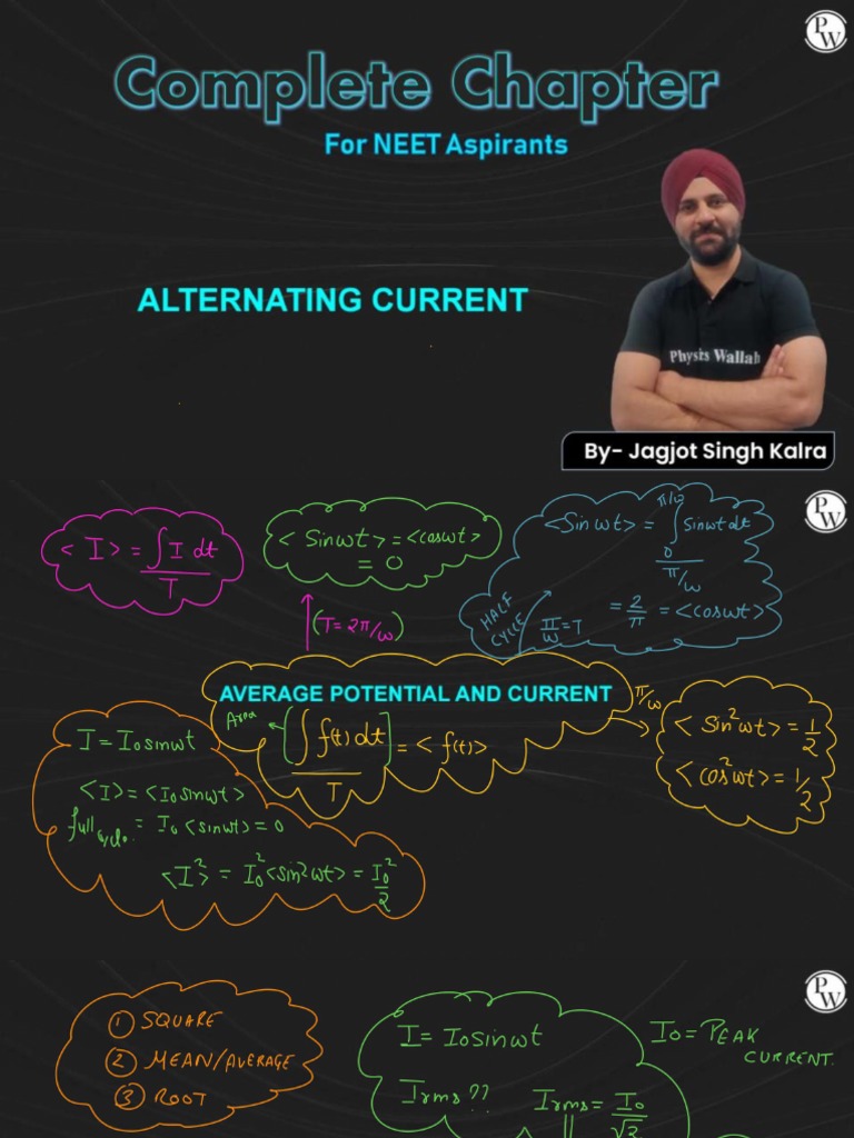 ALTERNATING CURRENT - Class Notes - NEET Mindmap | PDF