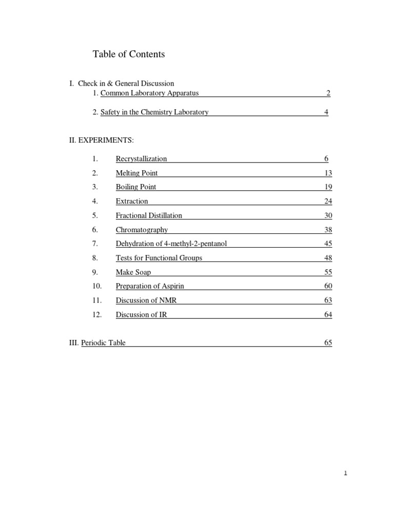 ORGANIC CHEMISTRY LAB - Manual | PDF | Distillation | Melting Point