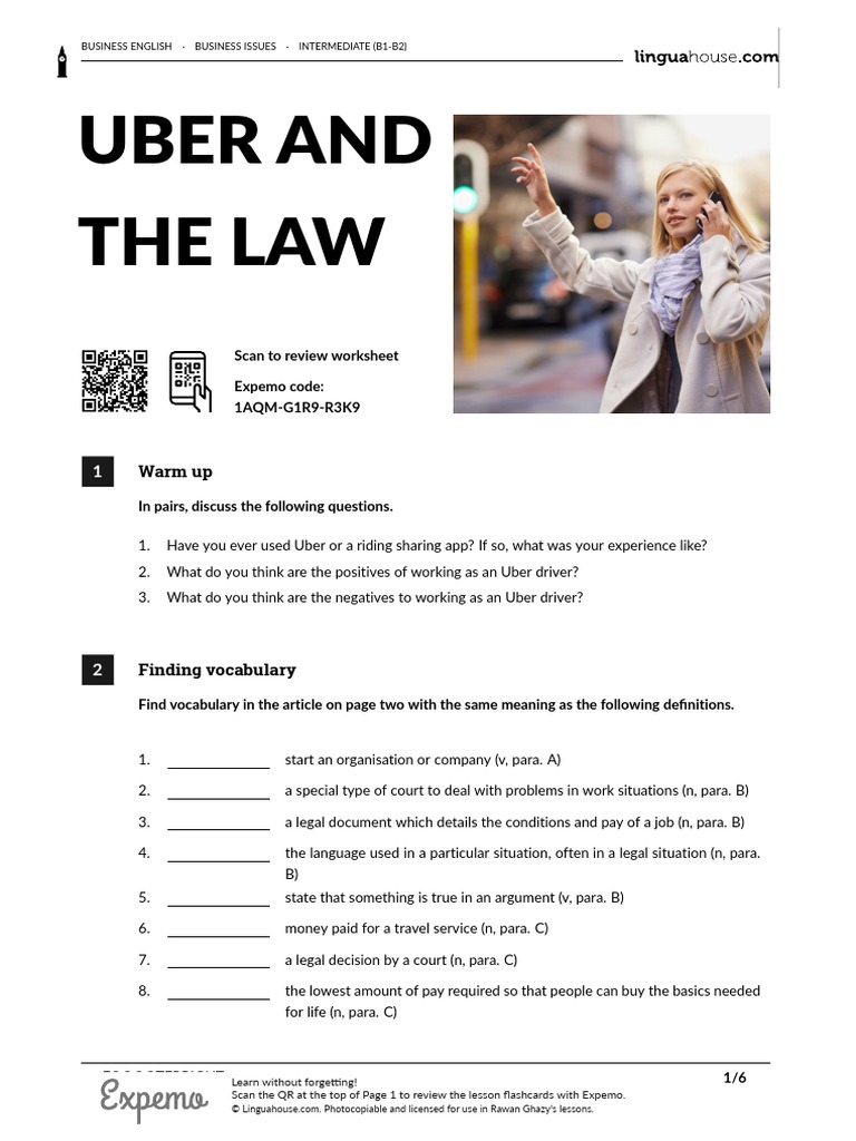 Uber and The Law British English Teacher | PDF