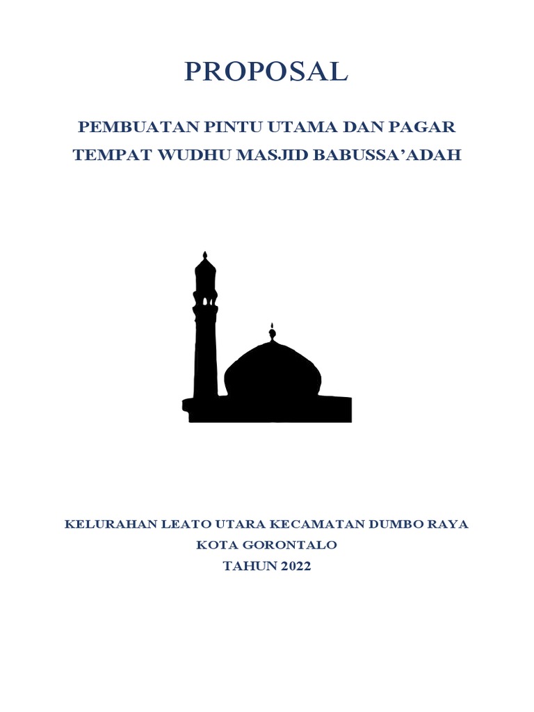 Proposal Perbaikan Atap Masjid 2022 | PDF Proposal Perbaikan Atap Masjid 2022 | PDF