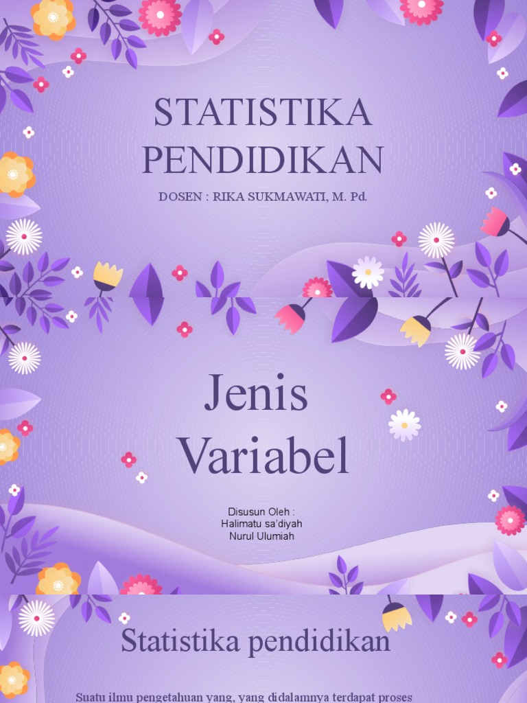 Jenis dan Contoh Variabel Statistika | PDF