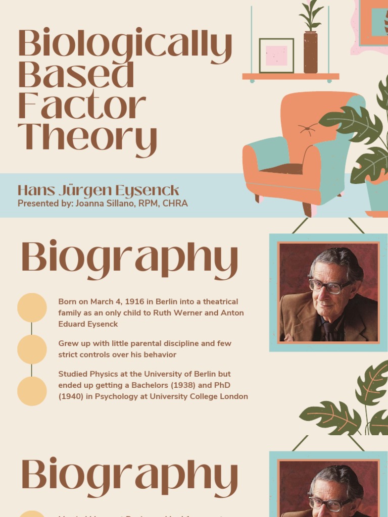 Hans Eysenck's Biologically Based Factor Theory | PDF | Extraversion ...