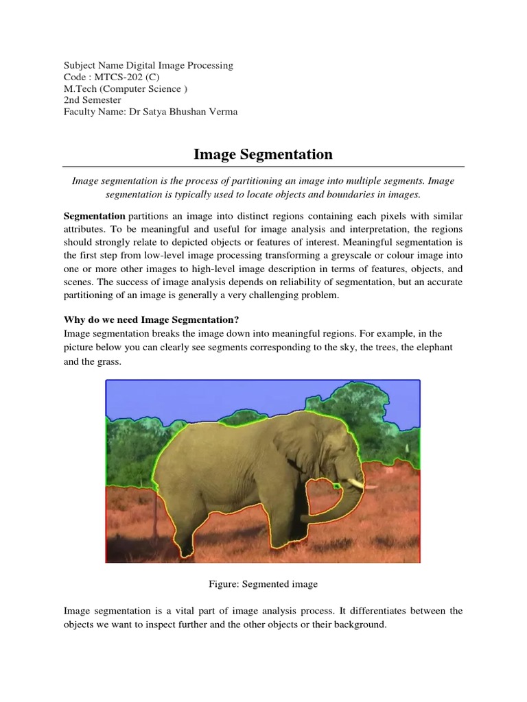Image Segmentation | PDF | Image Segmentation | Color