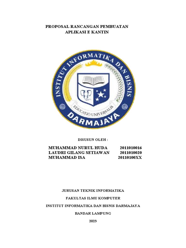 Proposal Rancangan Pembuatan Aplikasi e Kantin | PDF
