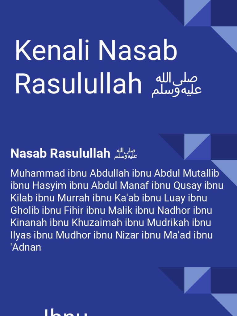 Nasab Rasulullah | PDF